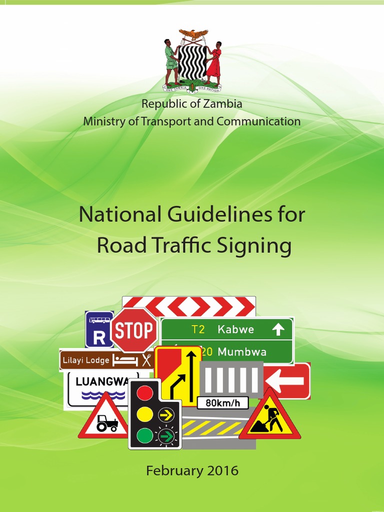 Zambian Road Traffic Signing Guidelines | PDF | Speed Limit | Traffic