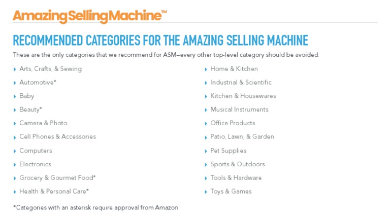 Recommended Categories | PDF