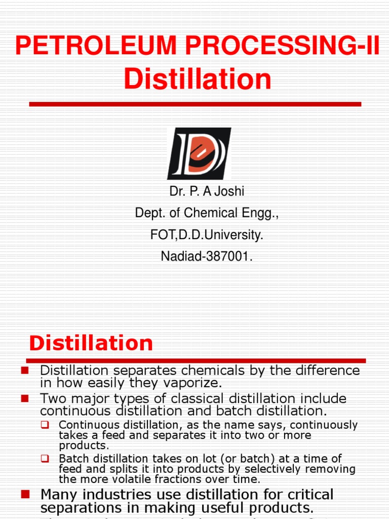 Petroleum II Distillation | PDF | Distillation | Chemical Processes