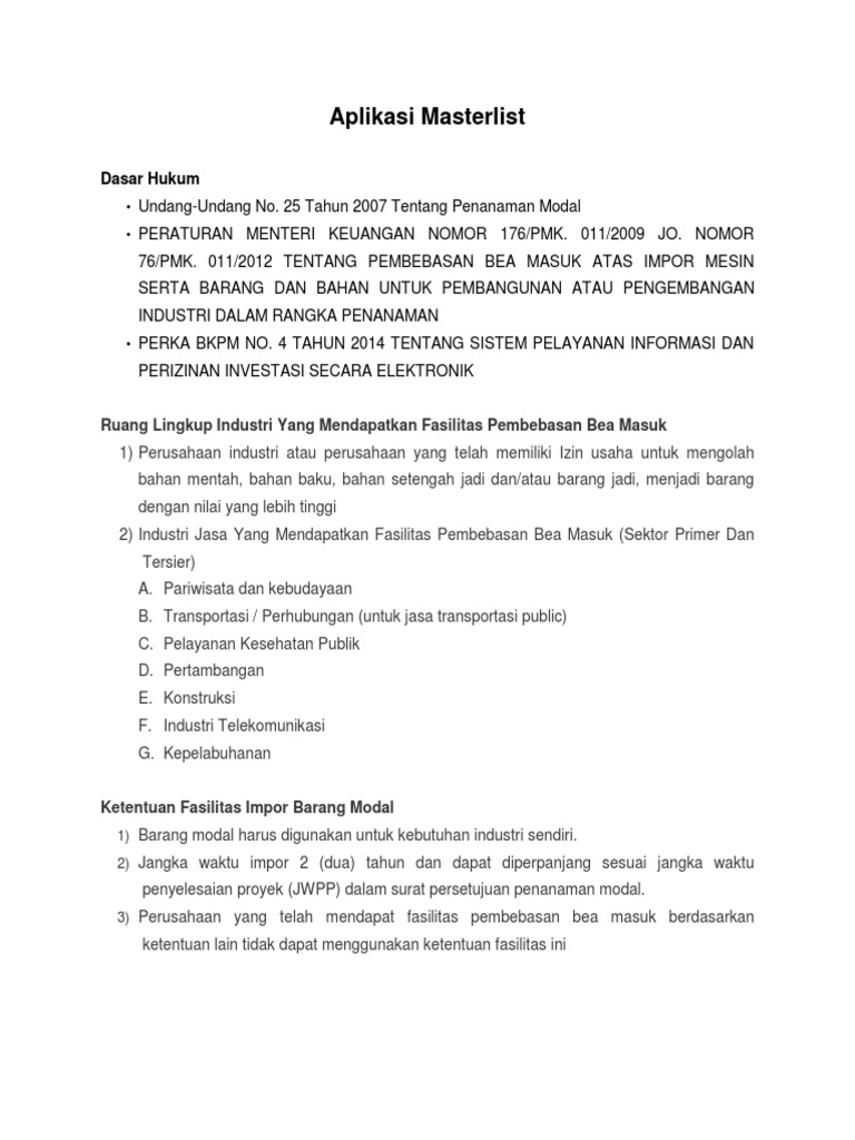 MasterList Book | PDF