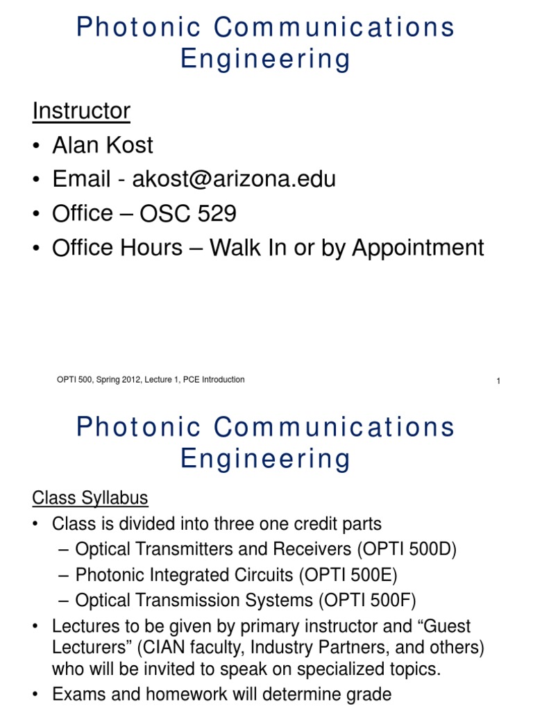 Lecture 1 - PCE Introduction | Download Free PDF | Computer Network | Telecommunications Engineering