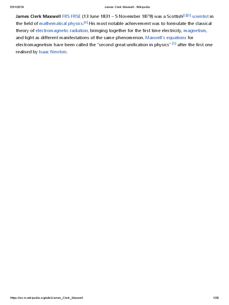 Maxwell's Impact on Physics | PDF | James Clerk Maxwell ...