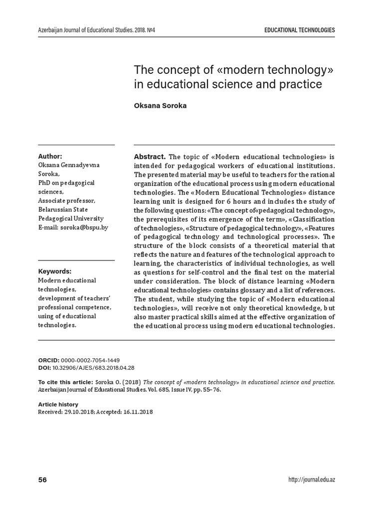 Modern Educational Technologies Overview | PDF | Pedagogy | Educational ...
