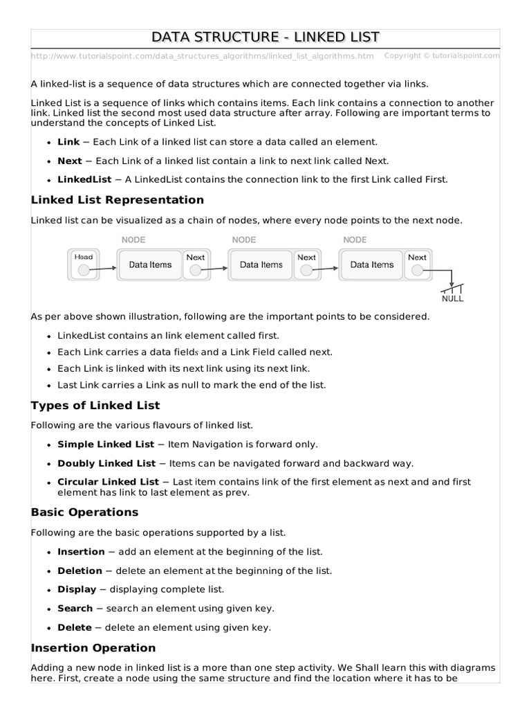 Data Structure - Linked List | PDF | Software Engineering | Information Technology Management