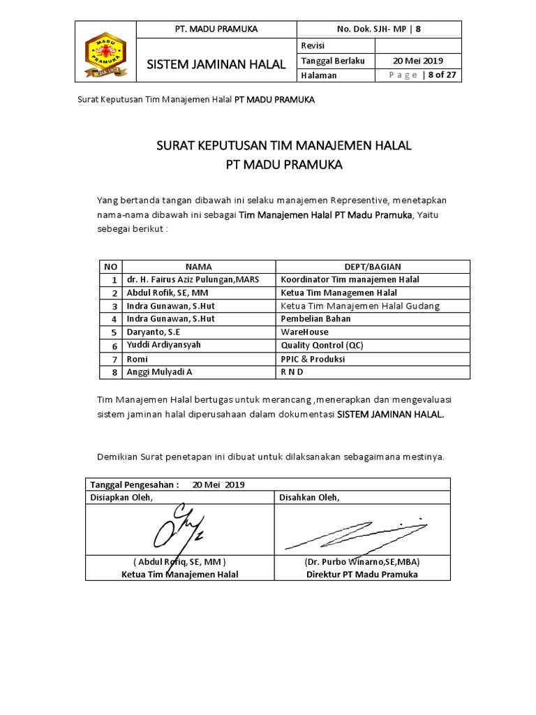 Revisi Halal Managemen | PDF