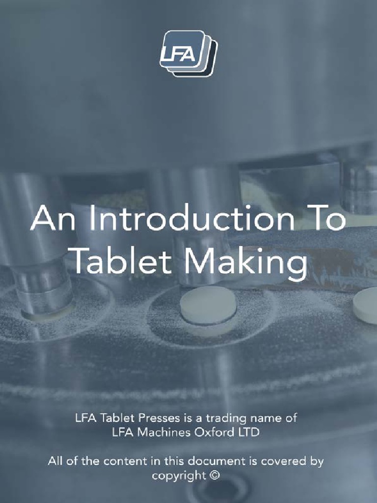 LFA Introduction To Tablet Making - E Book | PDF | Tablet (Pharmacy ...
