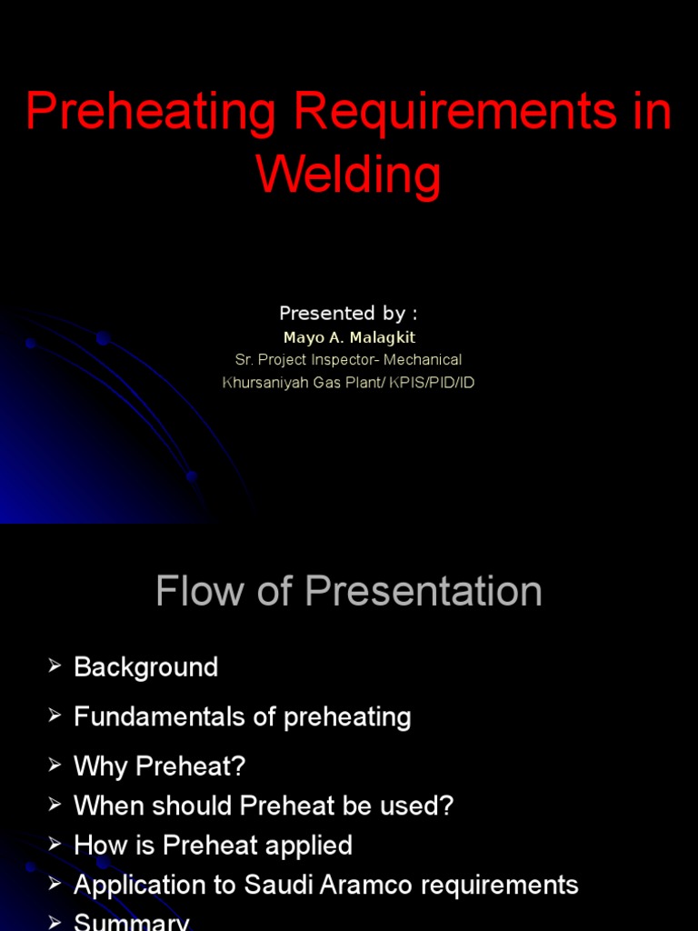 PREHEATING REQUIREMENTS | PDF | Welding | Construction