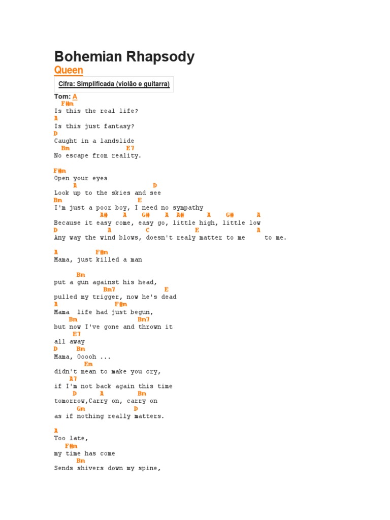 Bohemian Rhapsody Queen | PDF