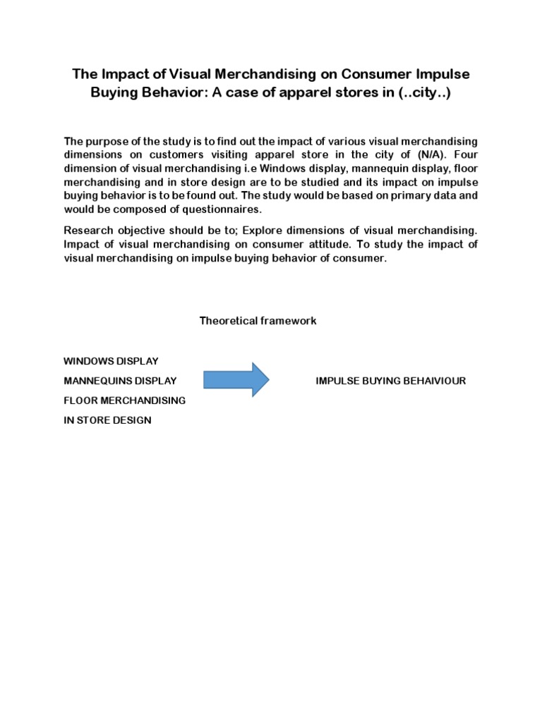 The Impact of Visual Merchandising On Consumer Impulse Buying Behavior | PDF