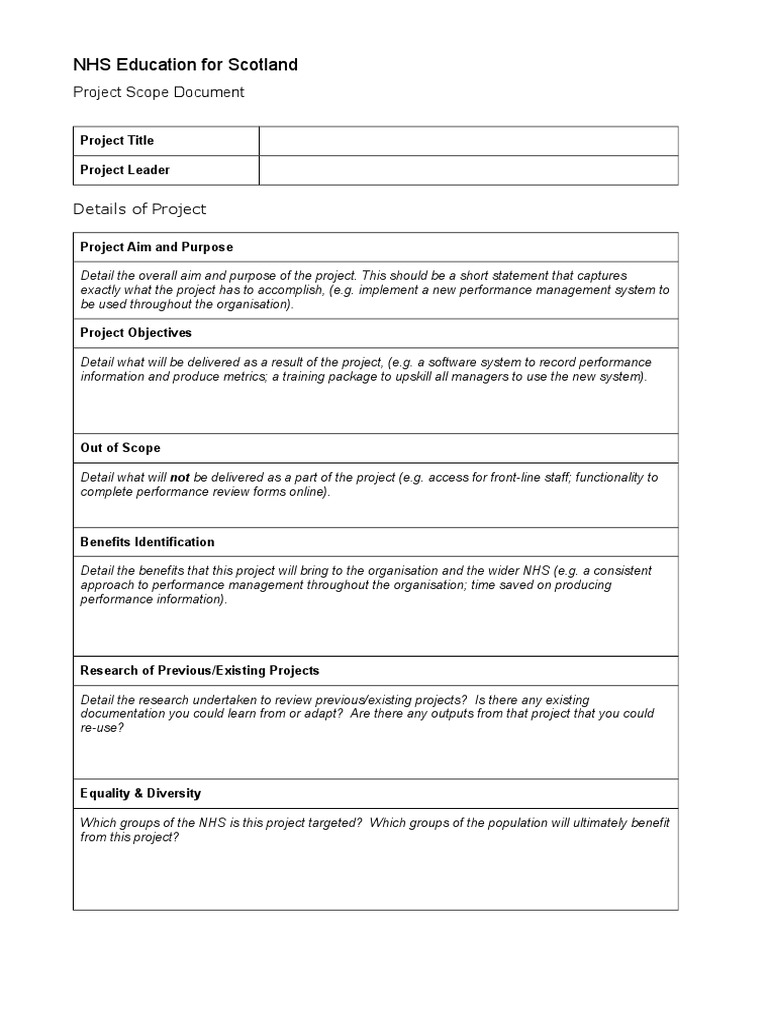 Project Scope Document