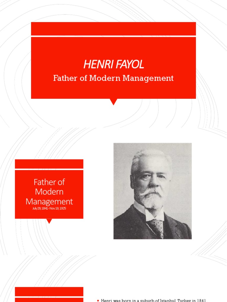 Henri Fayol: Father of Modern Management | PDF | Engineering | Business