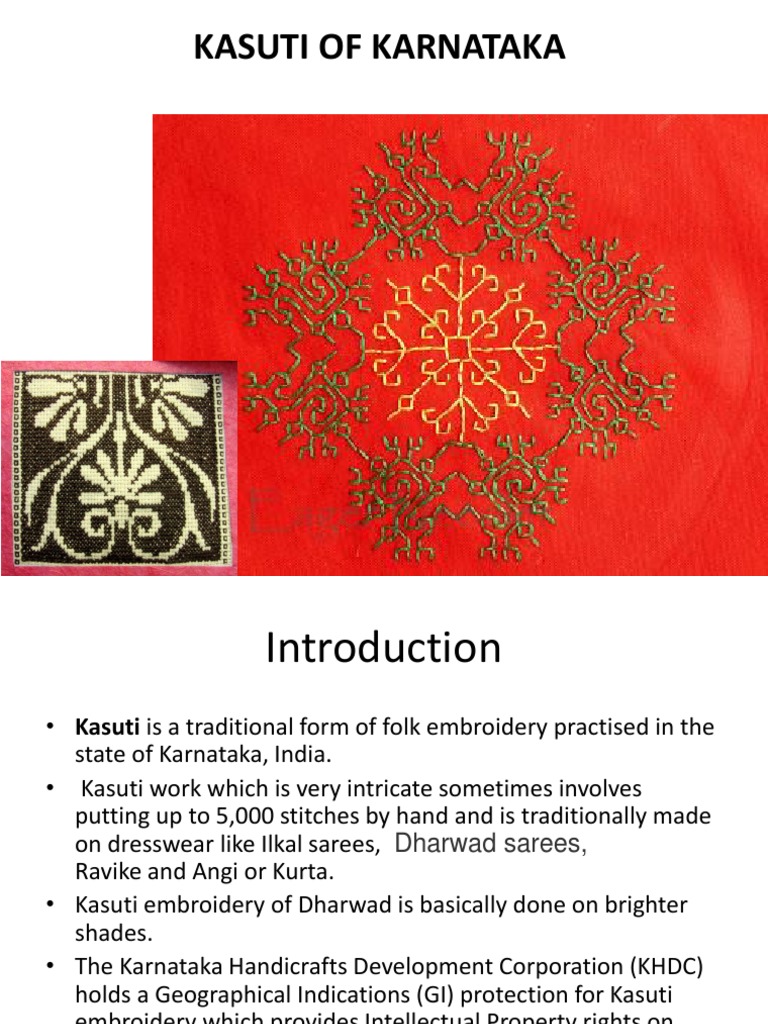 Kasuti of Karnataka | PDF | Textiles | Textile Arts