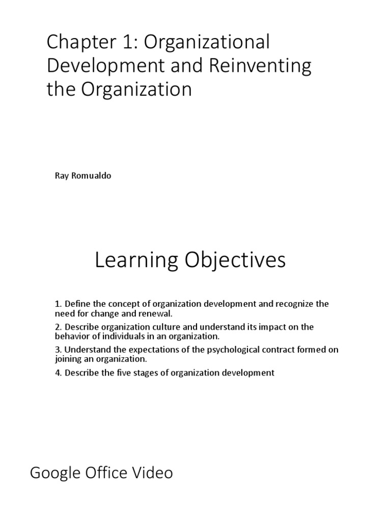 Organizational Development Report | PDF | Organization Development ...