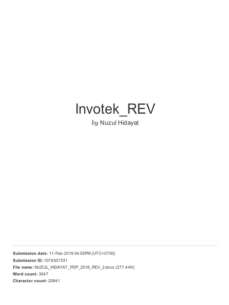 Invotek - REV: by Nuzul Hidayat | PDF