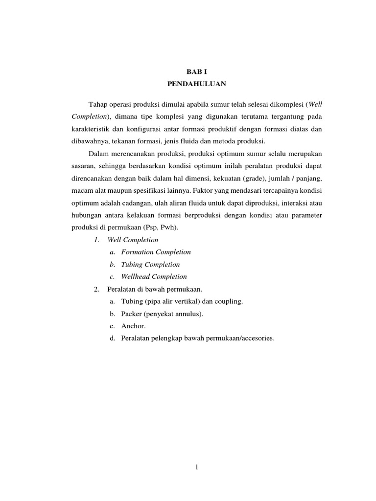 Optimasi Well Completion dan Peralatan Produksi | PDF