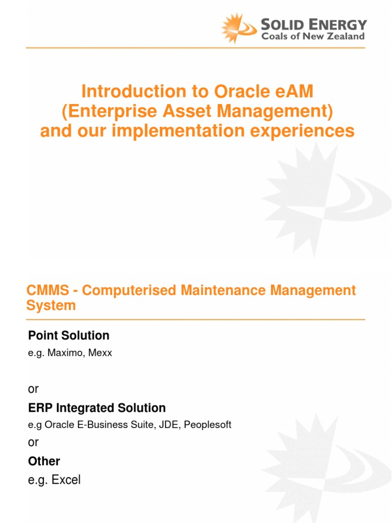 Introduction To Oracle Enterprise Asset Management | PDF | Inventory ...