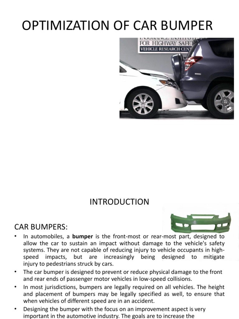 Optimization of Car Bumper | PDF | Materials | Motor Vehicle