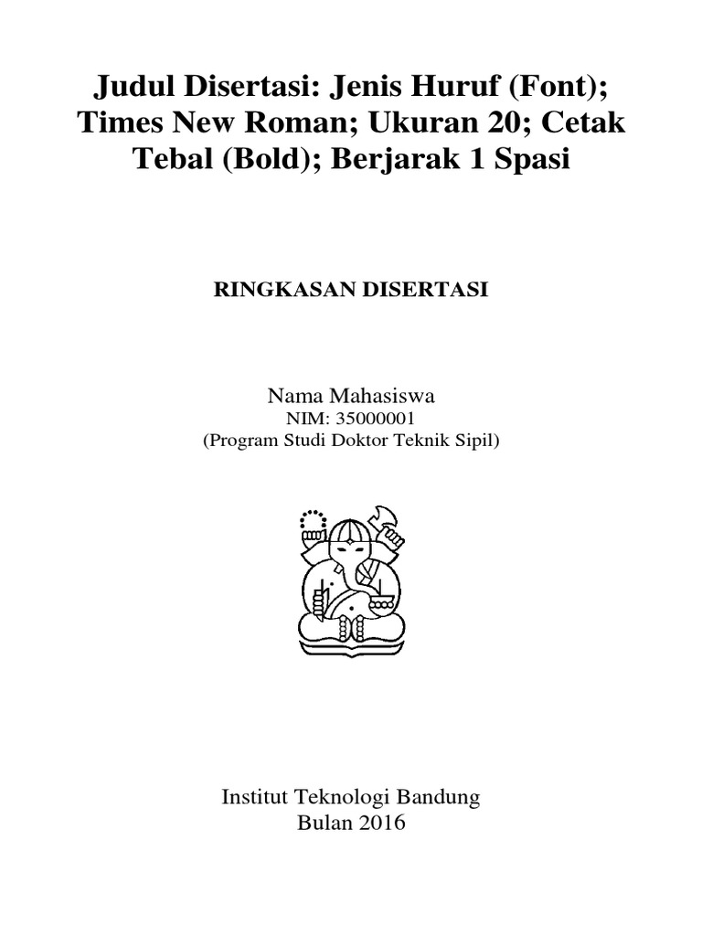 Template Ringkasan Disertasi Mei2019 | PDF