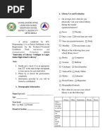 Library Services Satisfaction Survey Questionnaire | PDF | Librarian ...