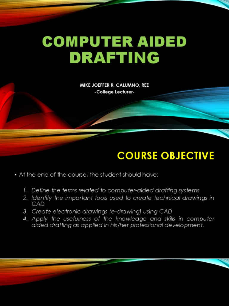 Computer Aided Drafting | PDF | Computer Aided Design | 3 D Computer ...