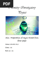 Chemistry Investigatory Project | PDF | Rayon | Filtration