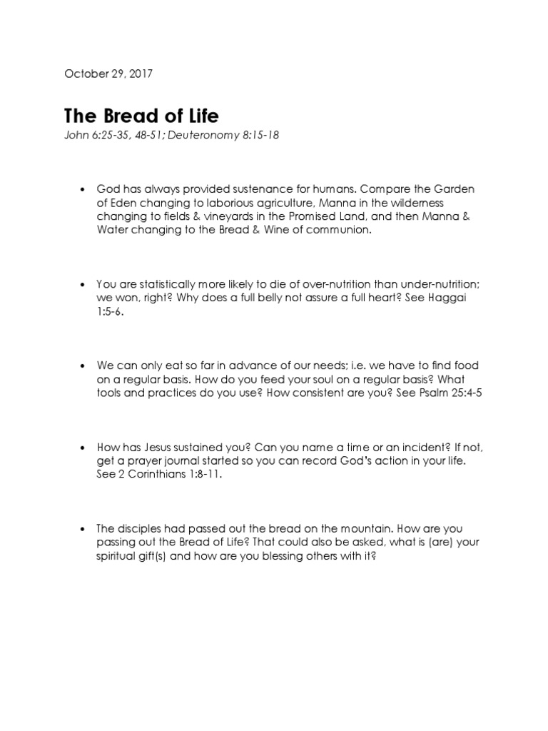 Bread of Life | PDF