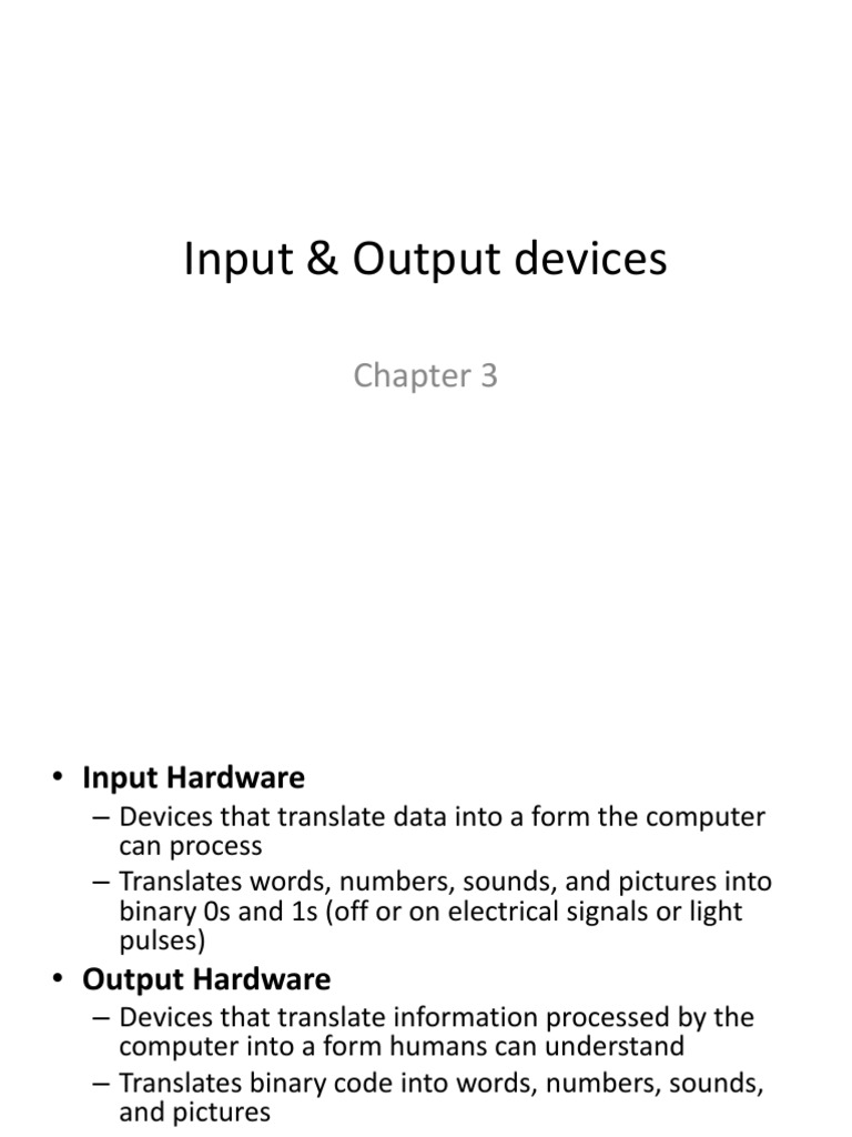 Input & Output Devices | PDF | Printer (Computing) | Computer Terminal