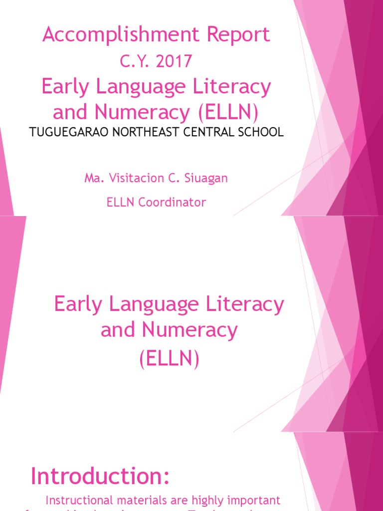 ELLN Accomplishment Report 2017 | PDF