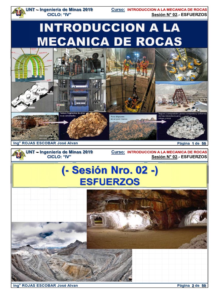 Introduccion A La Mecanica De Rocas Pdf Fuerza Mecánica