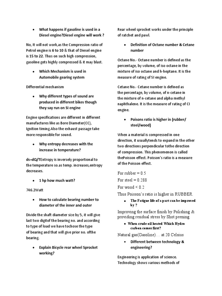 Mechanical Interview Questions | PDF | Pump | Internal Combustion Engine