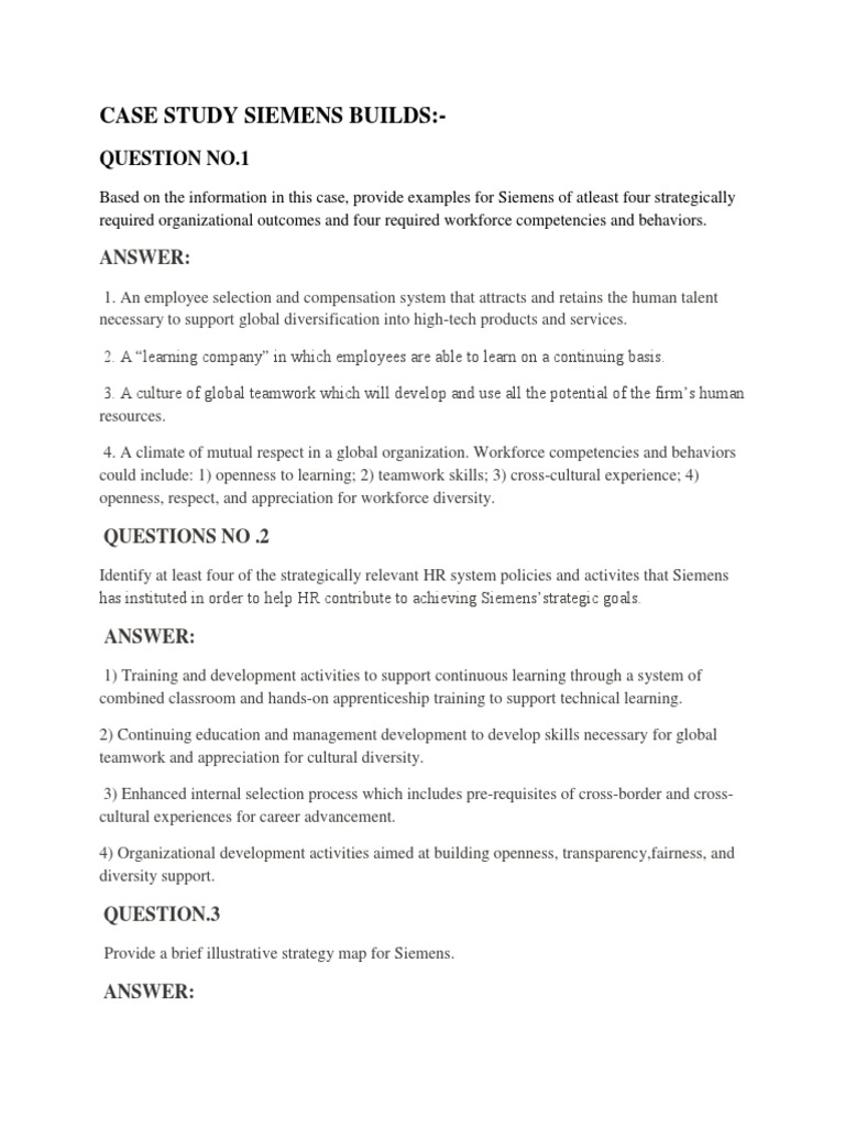 Case Study Siemens Builds 1 | PDF