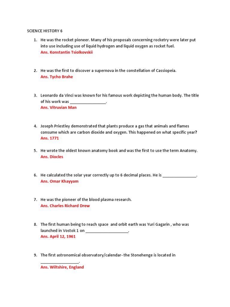 Science History 6 | PDF