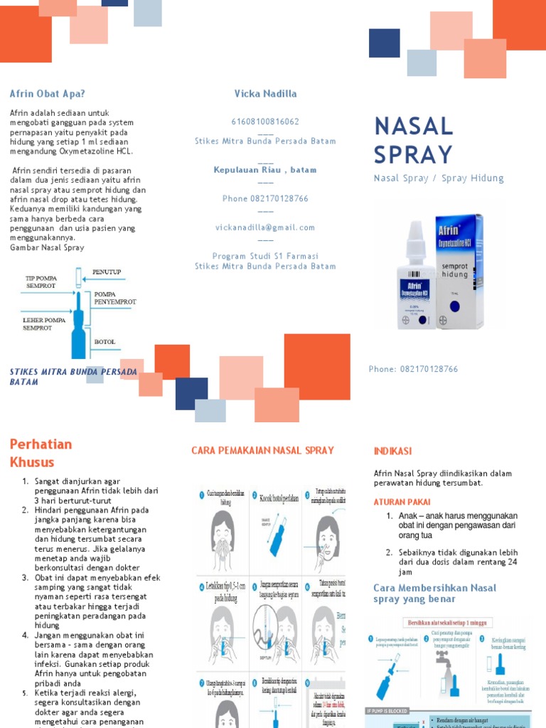 CARA PENGGUNAAN DAN INDIKASI AFRI NASAL SPRAY | PDF