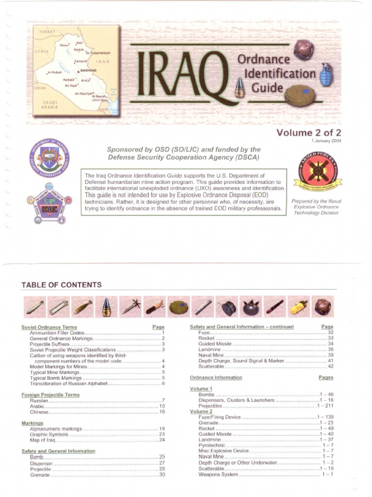Iraq Ordnance Identification Guide | PDF
