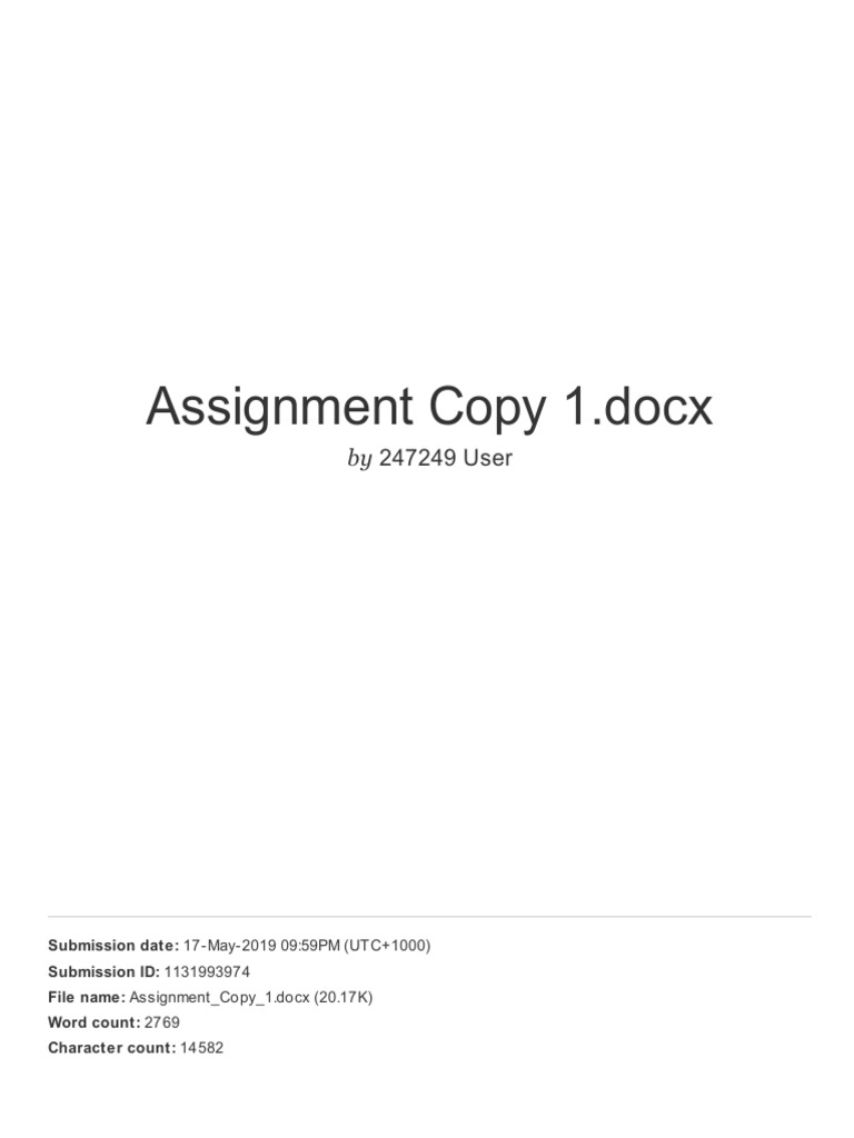 Assignment Copy 1 Plag Report | PDF