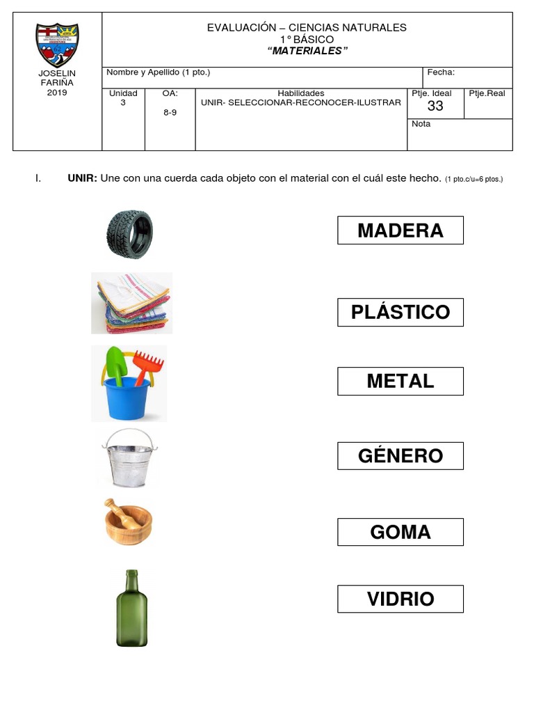 Prueba de Los Materiales | PDF | Lentes | Materiales