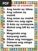 Magbasa Tayo (UNANG BAHAGI) Printable | PDF