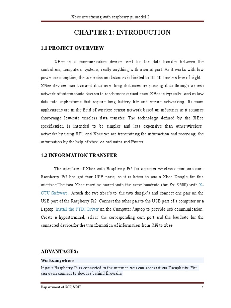 Chapter 1: Introduction: 1.1 Project Overview | PDF | Raspberry Pi ...