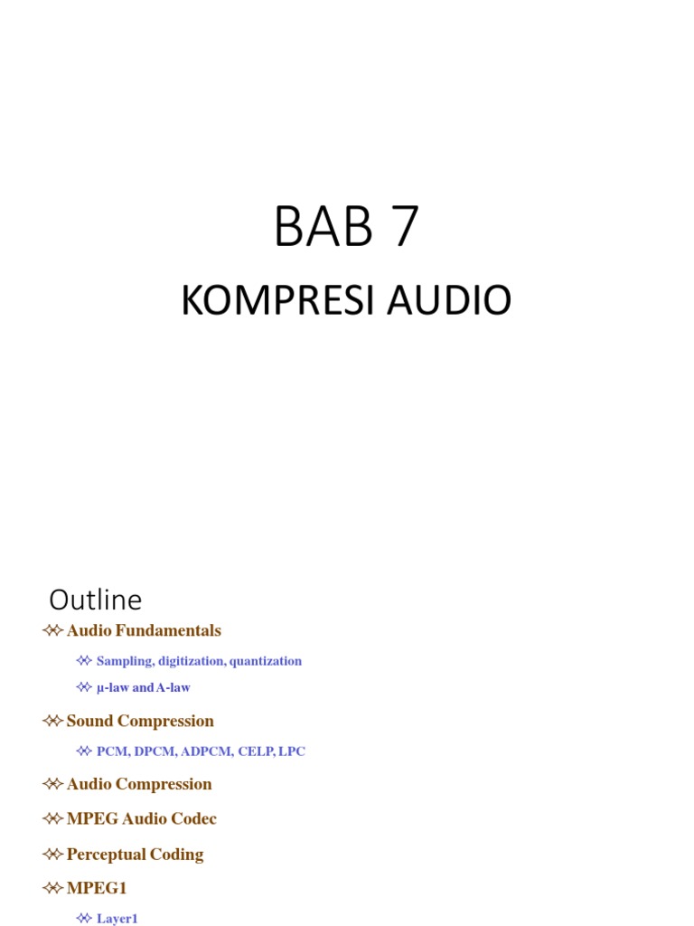 Bab 7 Multimedia Kompresi Audio | Download Free PDF | Data Compression | Sampling (Signal ...