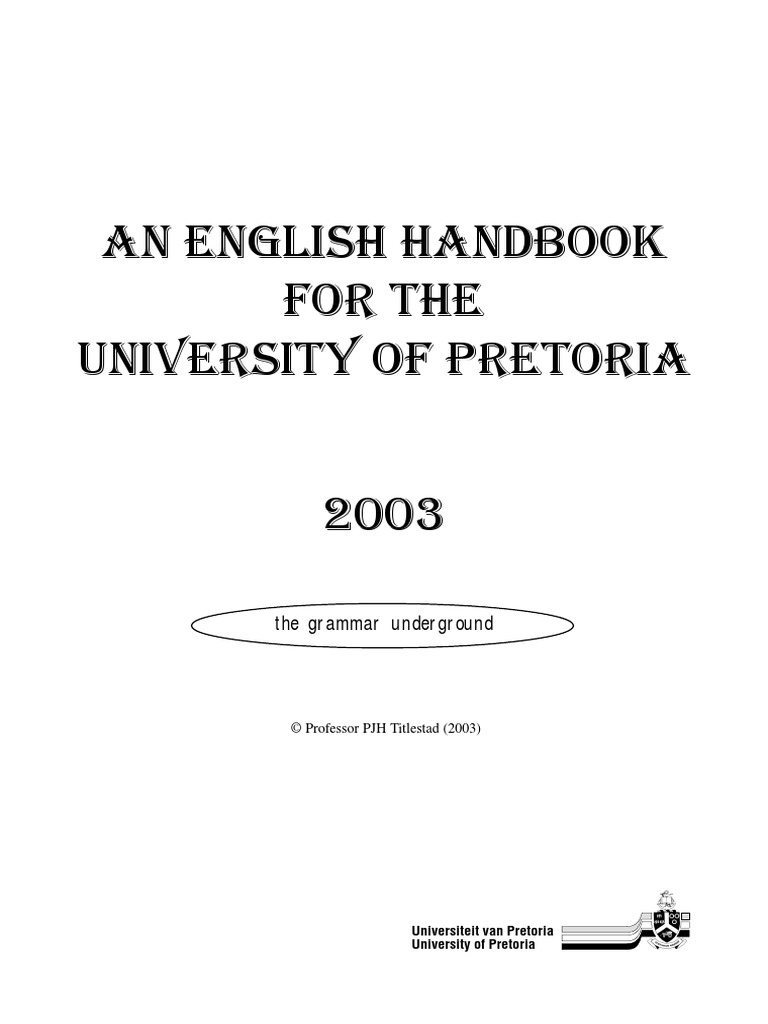 English Grammer Handbook Up | Download Free PDF | Grammatical Number | Verb