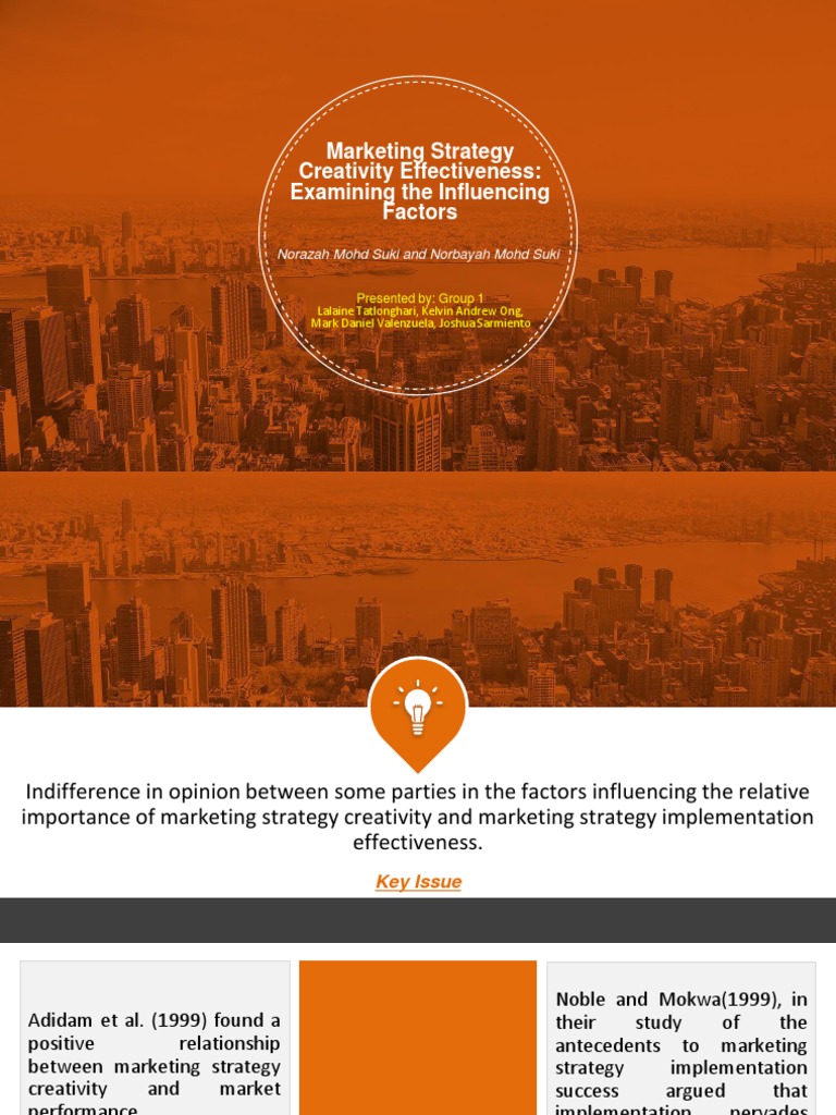 Marketing Strategy Creativity Effectiveness | PDF | Correlation And ...