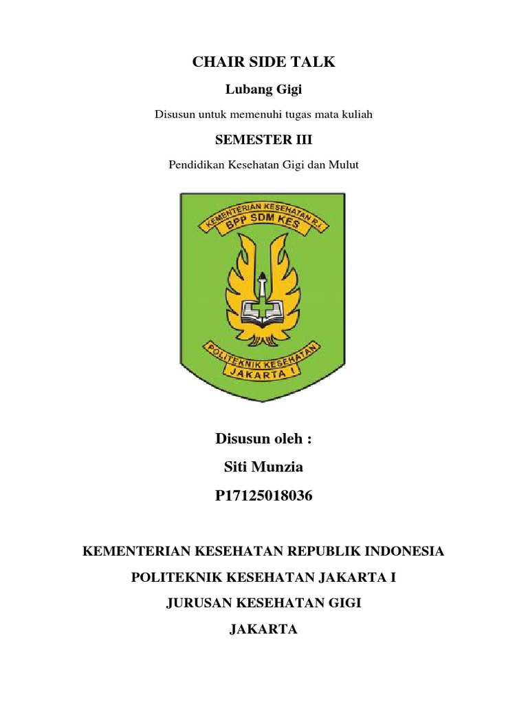 Formulir Chair Side Talk Zia | PDF