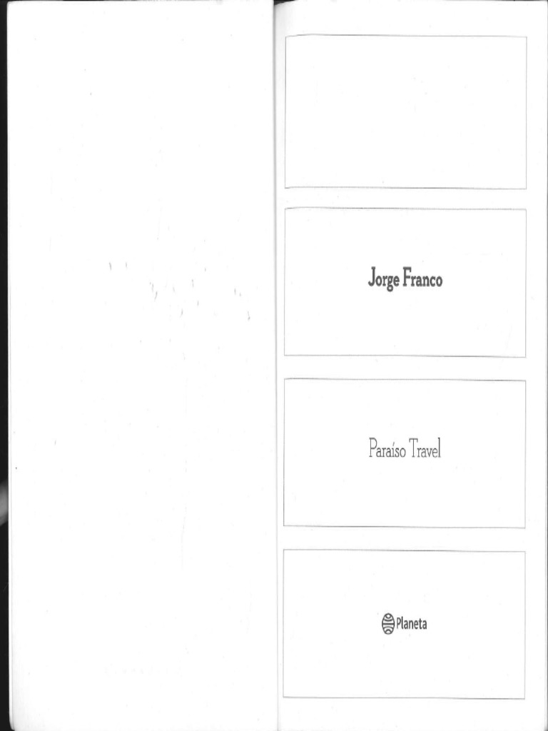 Jorge Franco - Paraiso Travel PDF | PDF