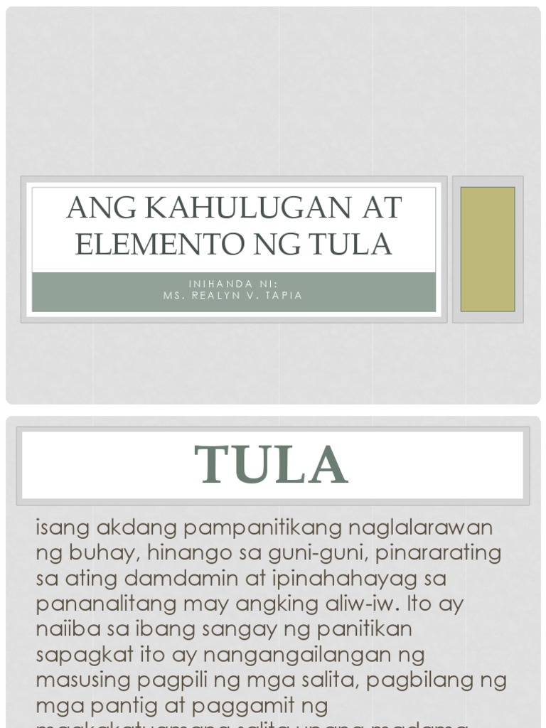 Elemento Ng Tula
