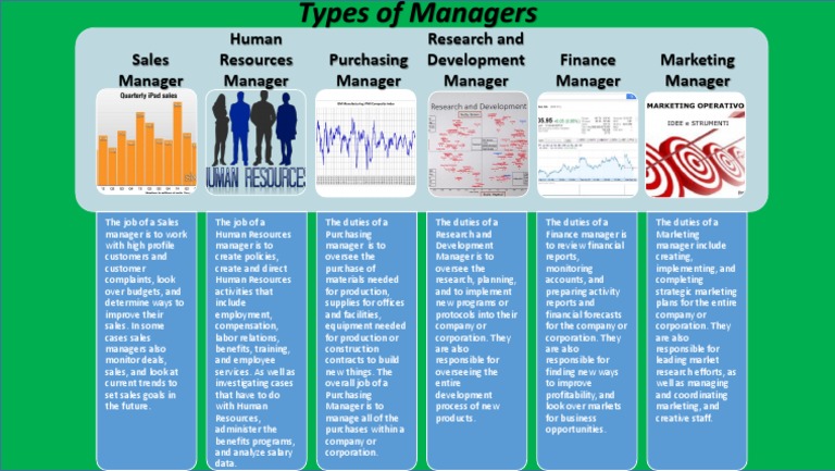 Types of Managers | Download Free PDF | Employment | Sales