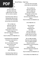 Fight Song Lyrics | PDF | Recorded Music
