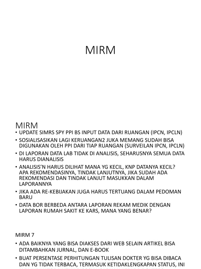 Telaah Dokumen Mirm | PDF | Teknologi & Rekayasa