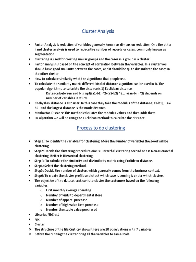 Clustering X | PDF | Cluster Analysis | Statistics