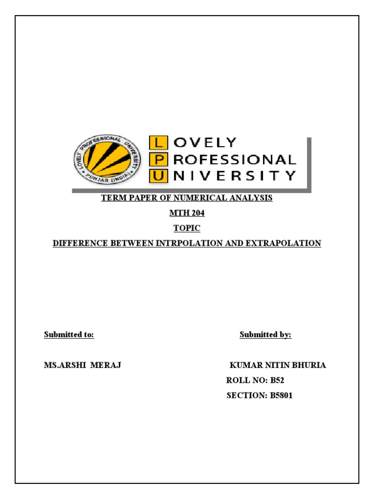 Interpolation vs Extrapolation Explained | PDF | Interpolation ...