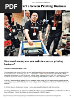 Screen Printing Price Chart | PDF